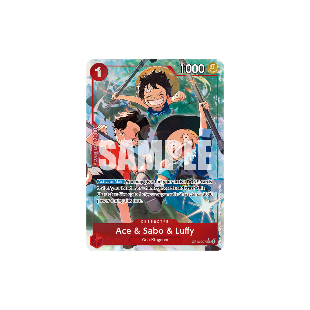 Ace & Sabo & Luffy - OP13-007 - SR Parallel - Carrying On His Will – Bremner TCG